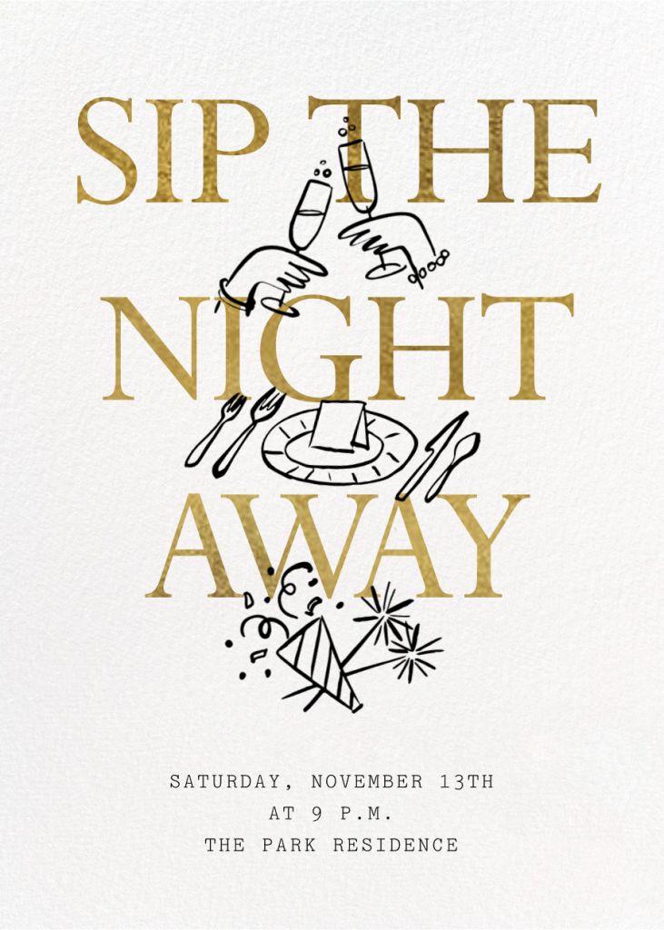 Dinner Toast Invitation