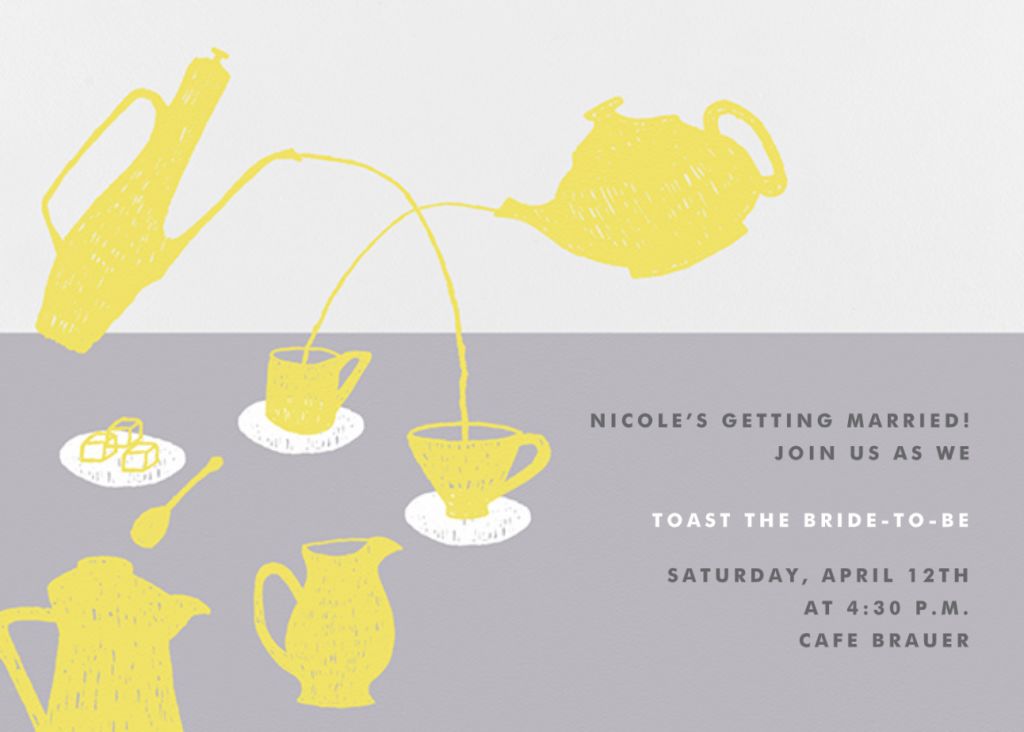 Pour Me A Cup - Bridal Shower Invitation | Send online instantly | RSVP ...