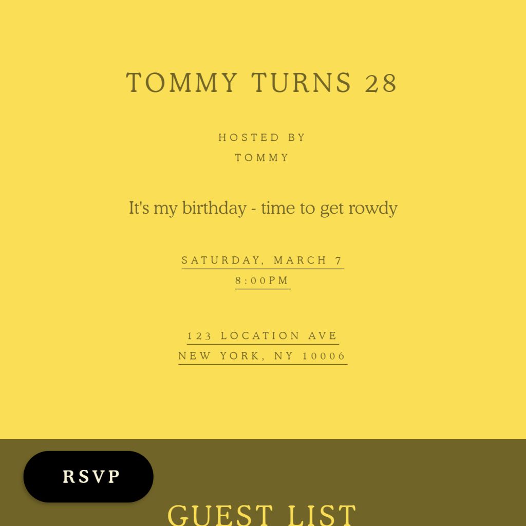 Paperless Post Flyer | Customizable & Easy Event Pages