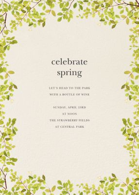 Spring Party Invitations | Send online instantly | RSVP tracking
