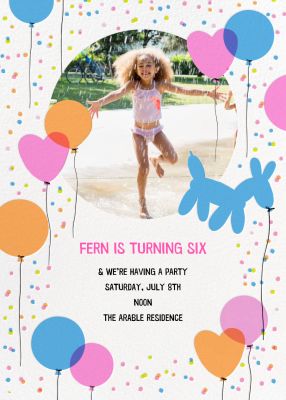 6th Birthday Invitations | Send online instantly | RSVP tracking
