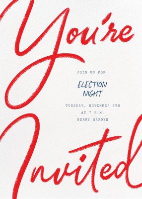 Election Night Invitations | Send online instantly | RSVP tracking
