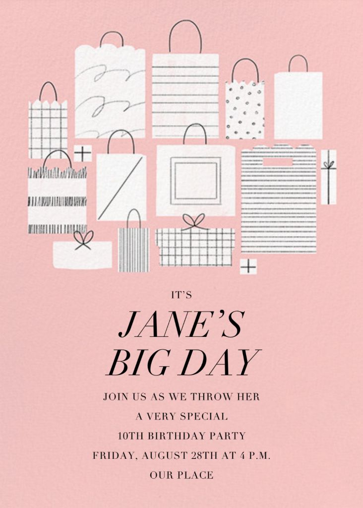 Shopper's Delight - Birthday Invitation | Send online instantly | RSVP ...
