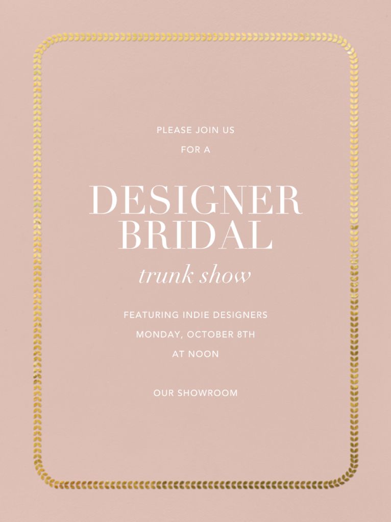 Leaf Inner Bevel Border - Shopping Event Invitation | Send online ...