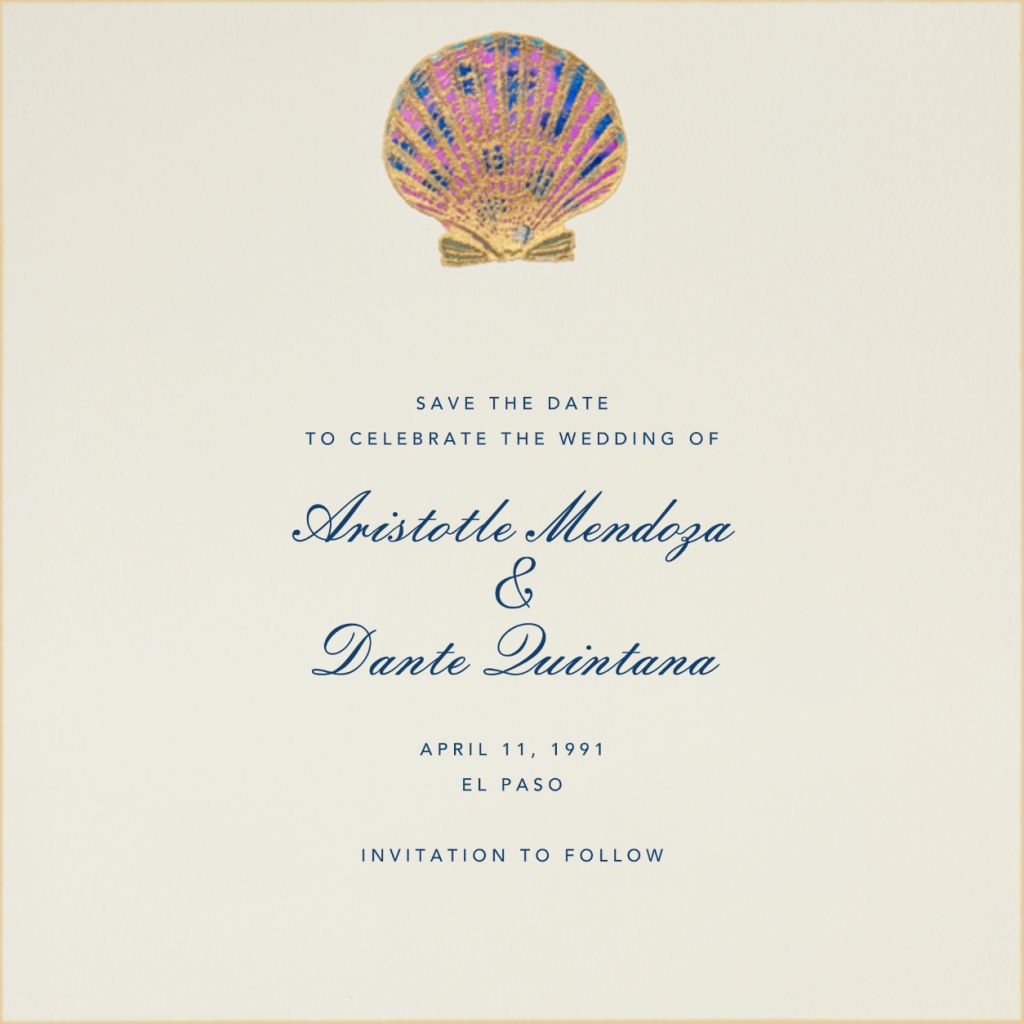 Scallop Shell - Save the Date | Send online instantly | Track opens