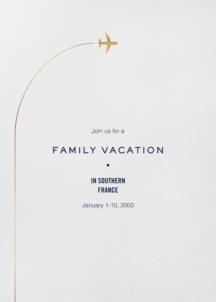 Flying High - Vacation Invitation | Send online instantly | Track opens