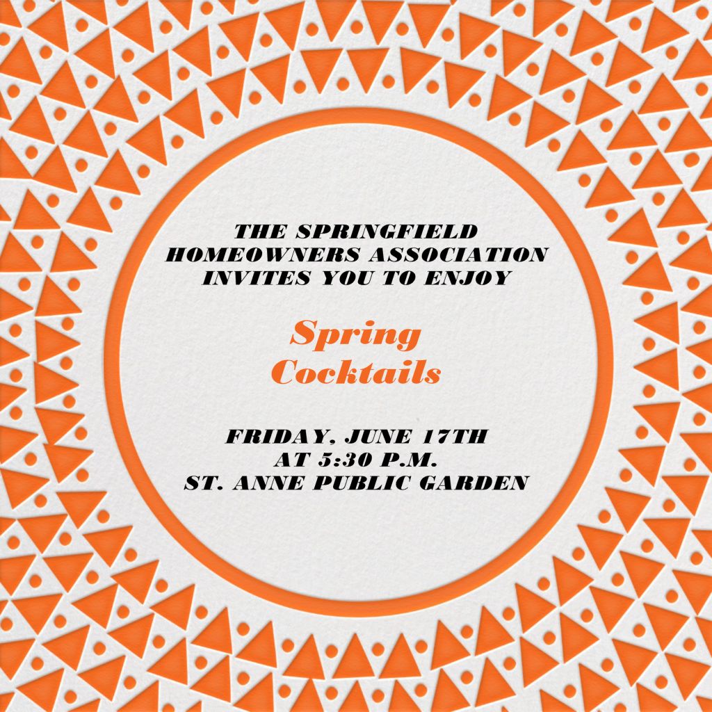 Radial Triangles - Cocktail Party Invitation | Send online instantly ...