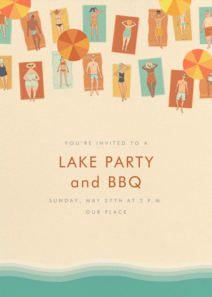 SPF 15 - Lake Party Invitation | Send online instantly | RSVP tracking