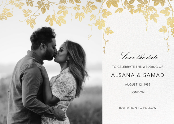 Typographic II (Photo Save the Date) - Save the Date | Send online ...