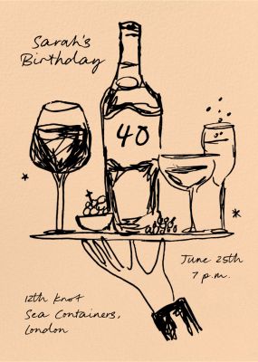 40th Birthday Invitations | Send online instantly | RSVP tracking