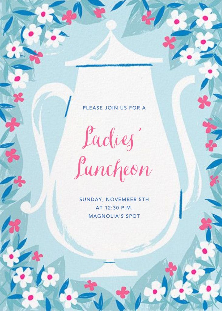 Kettle Petals - Invitation | Send online instantly | RSVP tracking