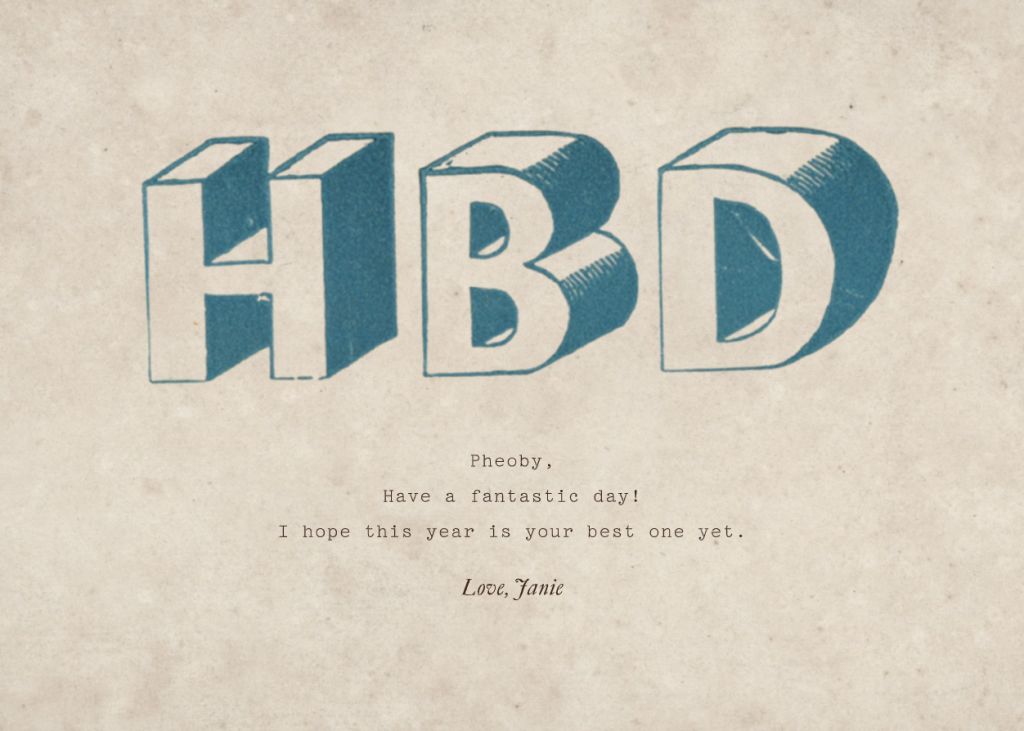 Fresh Perspective - HBD - Birthday Card | Send online instantly | Track ...