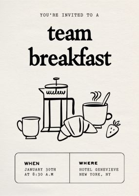 Invitaciones para desayunos y almuerzos de negocios | Envío online al ...