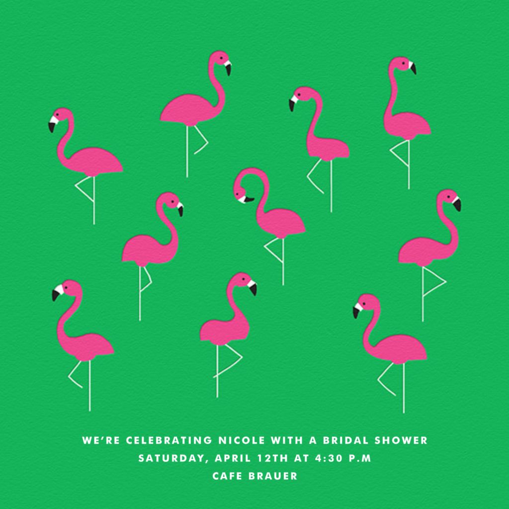 Flamingos - Invitation | Send online instantly | RSVP tracking