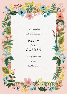 Spring Party Invitations Send online instantly | RSVP tracking