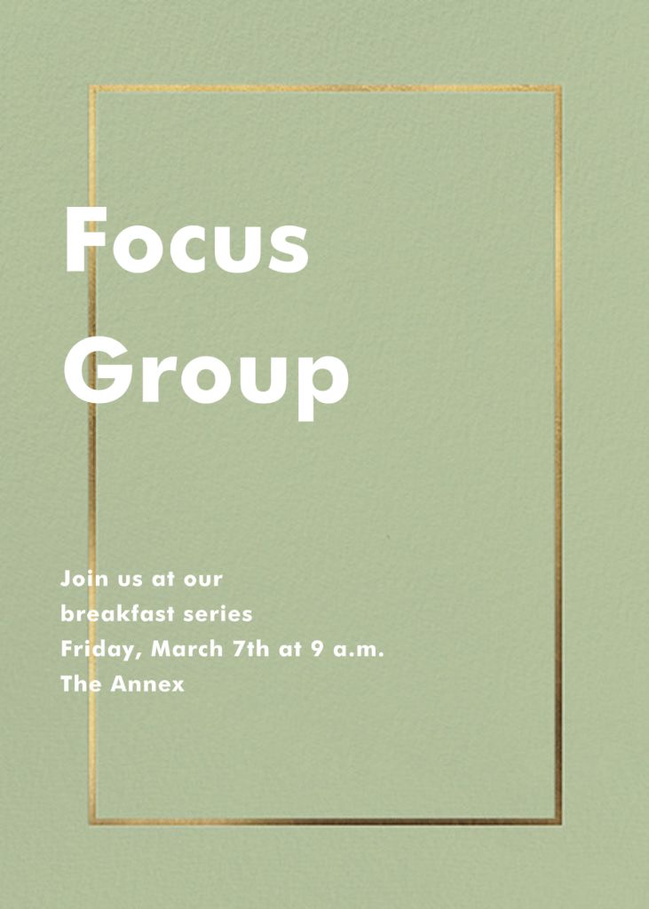 Fillet - Focus Group Invitation | Send online instantly | RSVP tracking