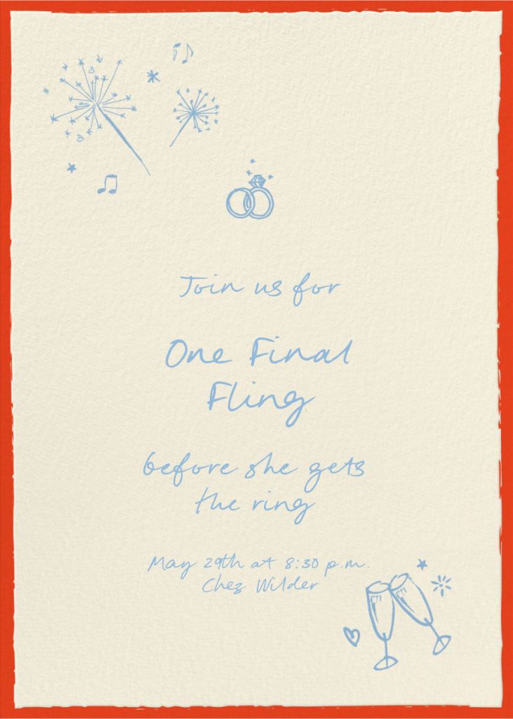 Spark the Toasts - Bachelorette Party Invitation | Send online ...