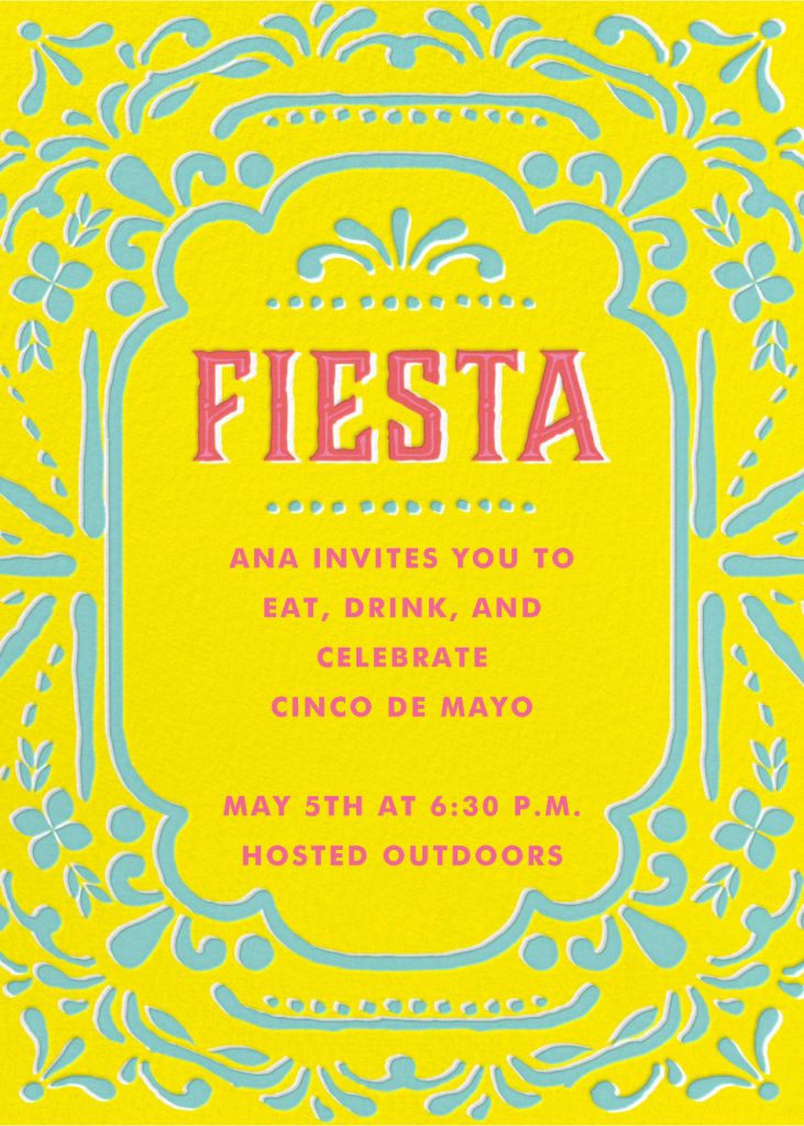 Fiesta Frame | Send online instantly | RSVP tracking