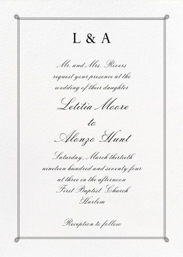 Double Loop Frame Tall - Wedding Invitation | Send online instantly ...