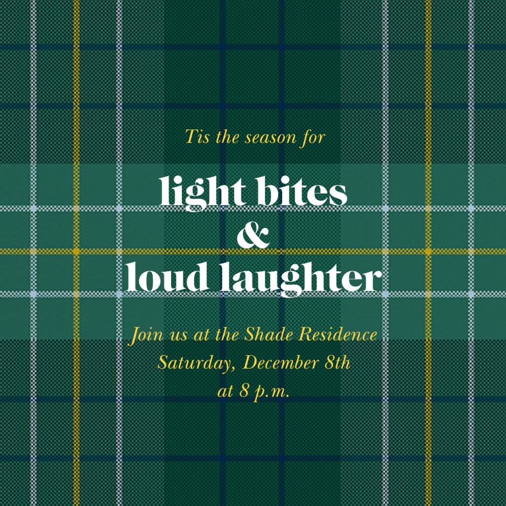 Glad Plaid Invitation