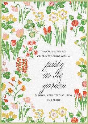 Spring Party Invitations | Send online instantly | RSVP tracking