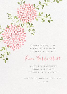 Customize Bris and Baby Naming Ceremony Invitations