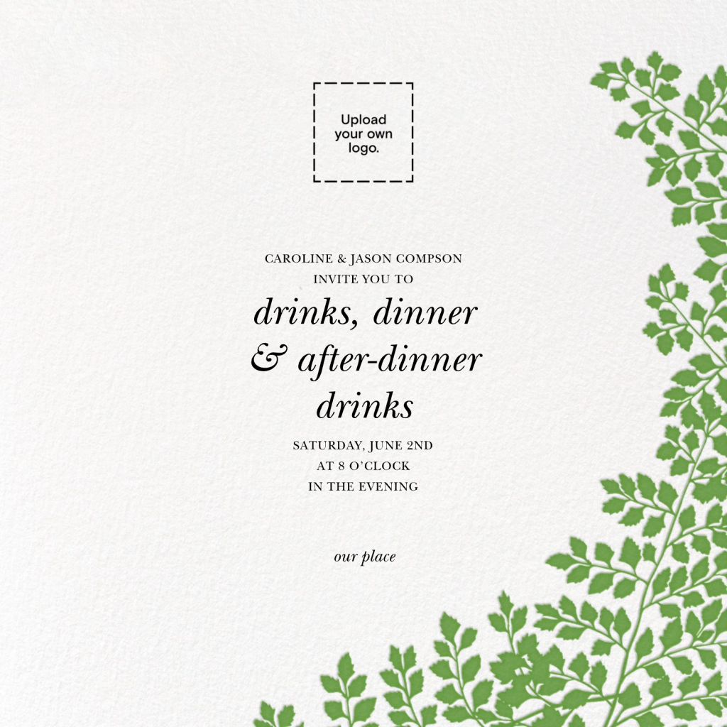 Fern II - Corporate Reception Invitation | Send online instantly | RSVP ...