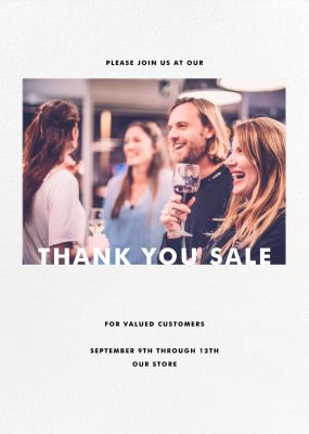 Customer Appreciation Invitations | Send online instantly | RSVP tracking