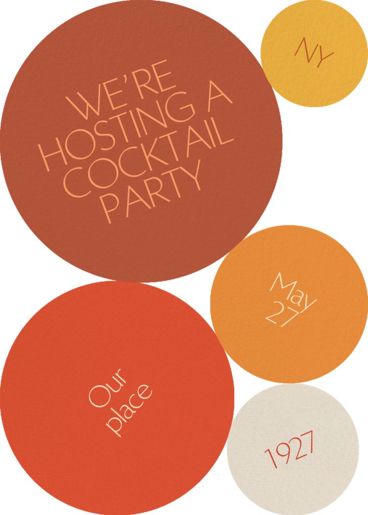 Circular Fusion - Cocktail Party Invitation | Send online instantly ...