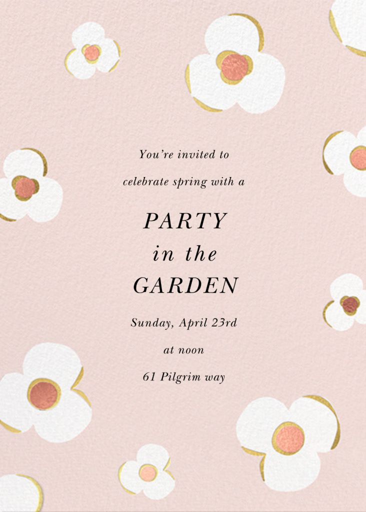 Three Petals - Spring Party Invitation | Send online instantly | RSVP ...