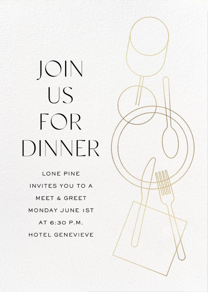 All Set - Business Dinner Invitation | Send online instantly | RSVP ...