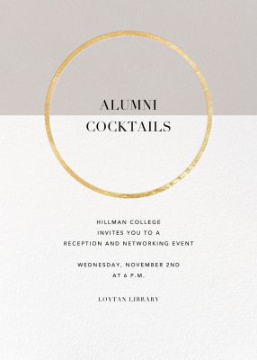 Alumni Event Invitations | Send online instantly | RSVP tracking