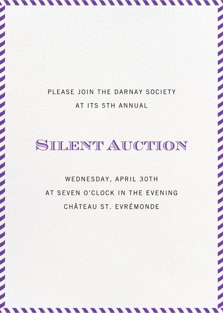 Stripe Border - Fundraiser Invitation | Send online instantly | RSVP ...
