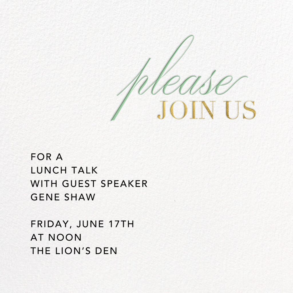 Please Join Us - Conference Invitation | Send online instantly | RSVP ...