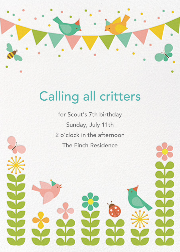 Spring Fling - Birthday Invitation | Send online instantly | RSVP tracking