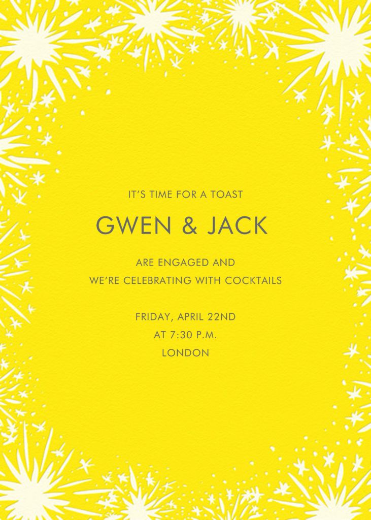 Starburst - Engagement Party Invitation | Send online instantly | RSVP ...