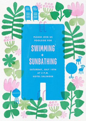 Pool Party Invitations | Send online instantly | RSVP tracking