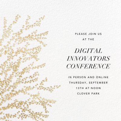 Conference and Workshop Invitations | Send online instantly | RSVP tracking