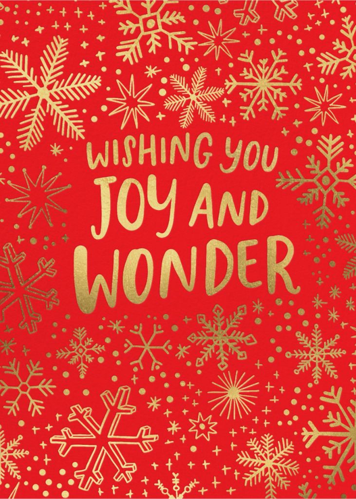 Joy and Wonder - Holiday Card | Send online instantly | Track opens