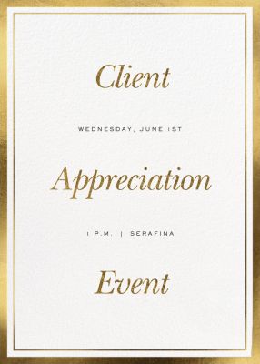 Client Appreciation Invitations | Send online instantly | RSVP tracking