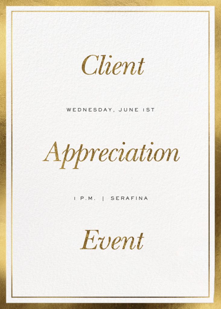 Time to Shine - Client Appreciation Invitation | Send online instantly ...