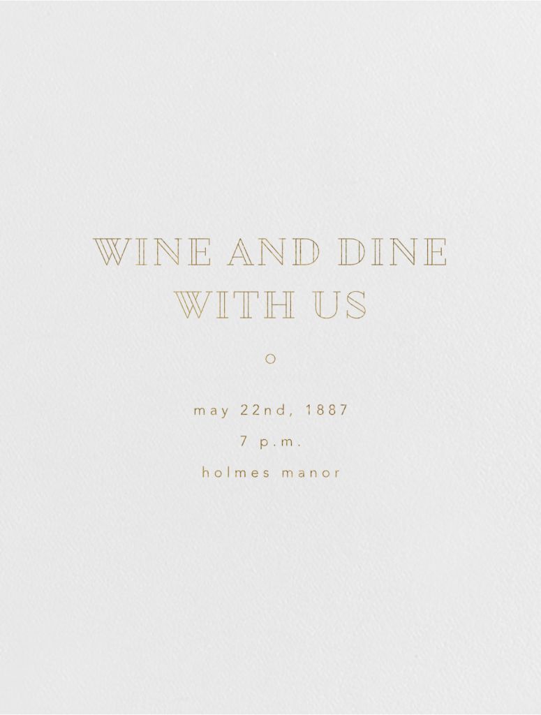 Candace - Dinner Party Invitation | Send online instantly | RSVP tracking