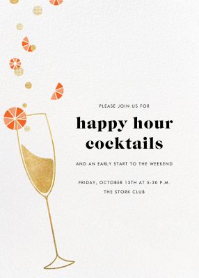 Happy Hour Invitations | Send online instantly | RSVP tracking
