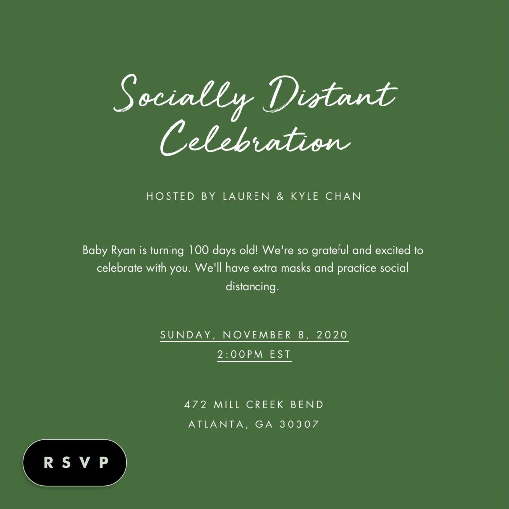 100 Day Celebration Invitations | Send online instantly | RSVP tracking