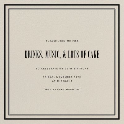 Adult Birthday Invitations | Send online instantly | RSVP tracking