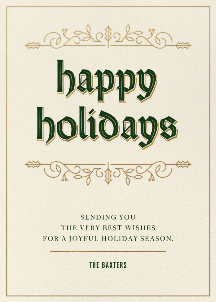 Old English - Greeting Card | Send online instantly | Track opens