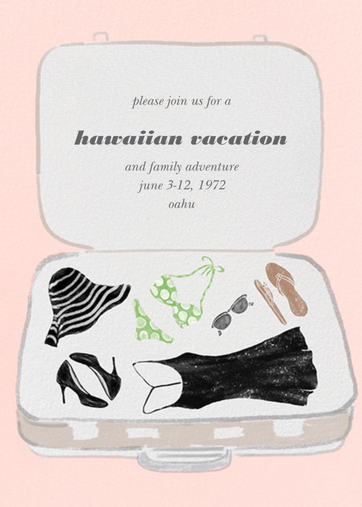 Pack Your Bags - Vacation Invitation | Send online instantly | RSVP ...