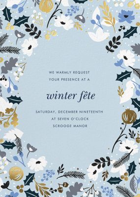 Winter Party Invitations | Send online instantly | RSVP tracking