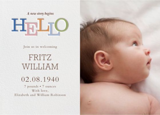 Create Easily Customizable Online Birth Announcements