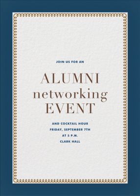 Alumni Event Invitations | Send online instantly | RSVP tracking